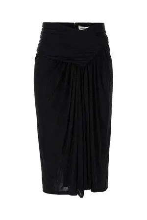 Saint Laurent Asymmetrical Draped Skirt