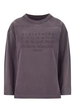 MAISON MARGIELA Crewneck Sweatshirt With Numeric And Logo Detailing - Multicolor