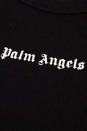Palm Angels Ribbed Logo Tank Top