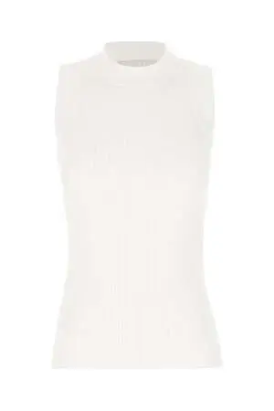 Sportmax Ribbed Mock Neck Sleeveless Top - Multicolor