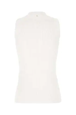 Sportmax Ribbed Mock Neck Sleeveless Top - Multicolor