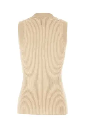 Sportmax Ribbed Mock Neck Sleeveless Top - Multicolor