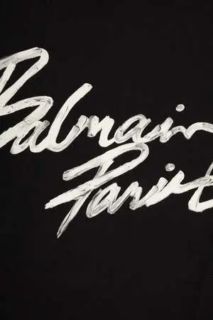 Balmain Graphic Cropped T-shirt
