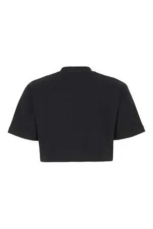 Off-White Cropped Ribbed T-shirt - Multicolor