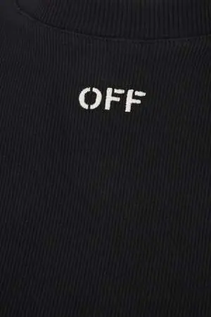 Off-White Cropped Ribbed T-shirt - Multicolor