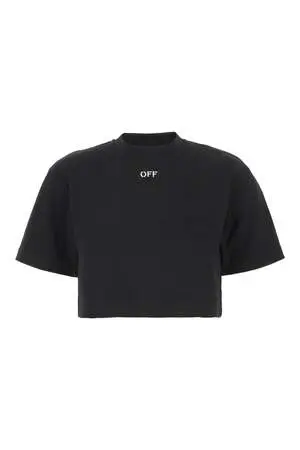Off-White OFF-WHITE Cropped Ribbed T-shirt Multicolor