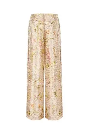 Alberta Ferretti Sequined Floral Trousers