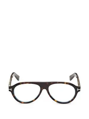 TOM FORD Pilot-frame Glasses - Brown
