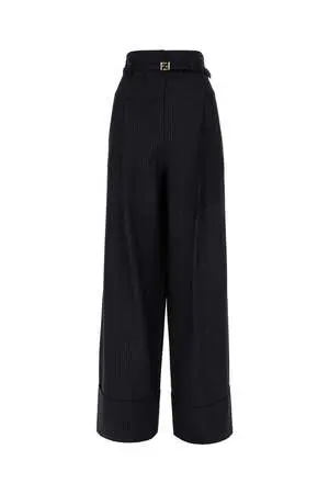 Fendi Striped Cropped Wide-leg Trousers - Multicolor