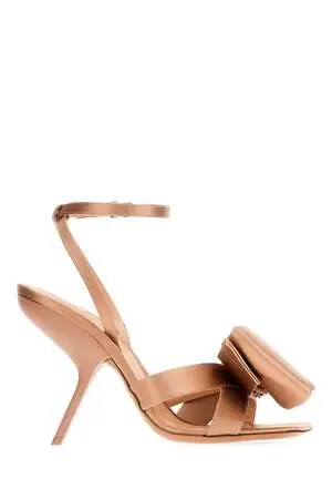 FERRAGAMO FERRAGAMO Sculptural Heel Sandals With Bow Detailing Multicolor