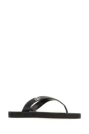 Gucci Leather Thong Slippers