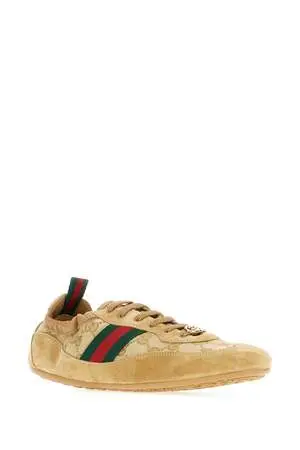 Gucci Suede And Gg Supreme Canvas Sneakers - Multicolor