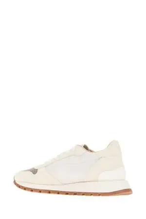 Brunello Cucinelli Suede And Nylon Lace-up Sneakers