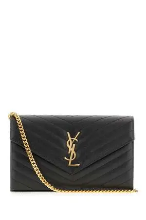 Saint Laurent SAINT LAURENT Quilted Monogram Wallet With Chain Multicolor