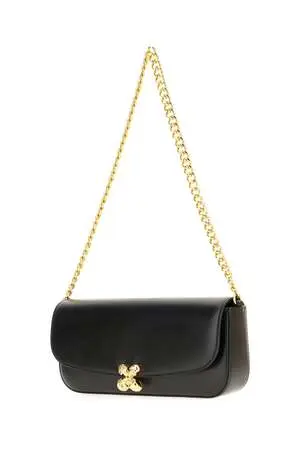 Alexander McQueen Black Leather Chain Strap Bag