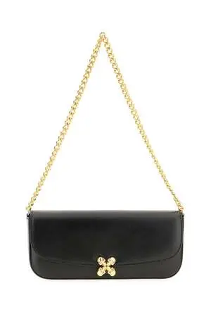 Alexander McQueen Black Leather Chain Strap Bag
