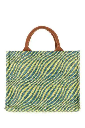 Marni Woven Tote Bag With Logo Detail