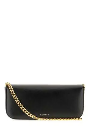 Alexander McQueen Leather Crossbody Bag With Gold Tone Chain - Multicolor