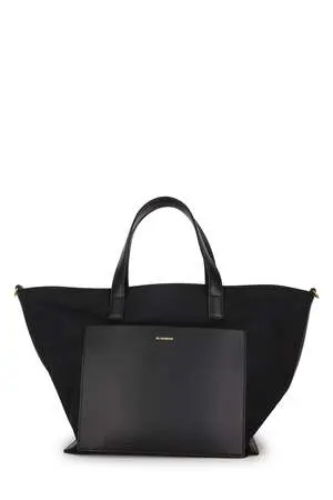 JIL SANDER Tote Bag With Leather Pocket