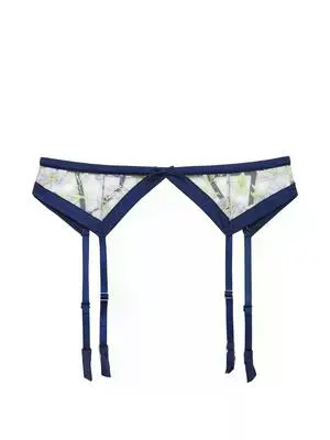 FLEUR DU MAL Embroidered Garter Belt