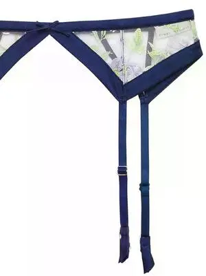 FLEUR DU MAL Embroidered Garter Belt