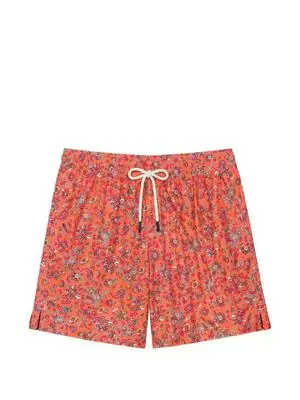 LES HÉRITIERS Sea Floral Print Swim Shorts - Orange