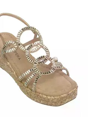 ALMA EN PENA Crystal-embellished Wedge Sandals