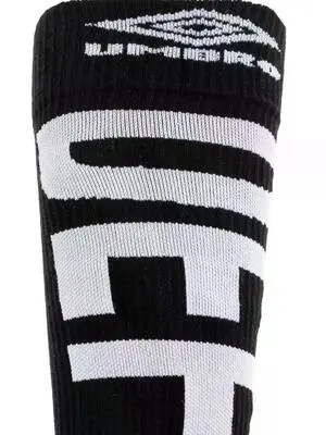 UMBRO Logo Intarsia Ribbed-trim Socks