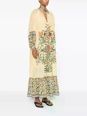 PHILIPPA 1970 Floral Print Ruffled Maxi Dress