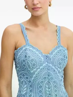 Charo Ruiz Ibiza Solance Broderie Anglaise Midi Dress