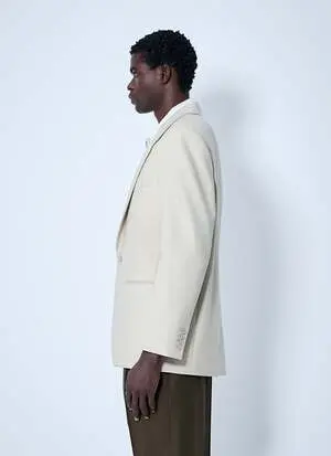 Saint Laurent Yves Single-breasted Blazer - Cream