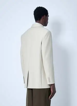 Saint Laurent Yves Single-breasted Blazer - Cream