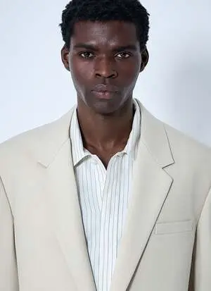 Saint Laurent Yves Single-breasted Blazer - Cream