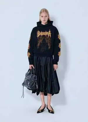 Balenciaga Medium Fit Hoodie With Graphic Motifs