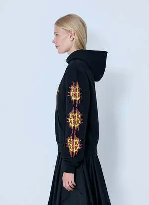 Balenciaga Medium Fit Hoodie With Graphic Motifs
