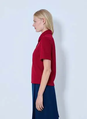 Miu Miu Jersey Polo Shirt - Red
