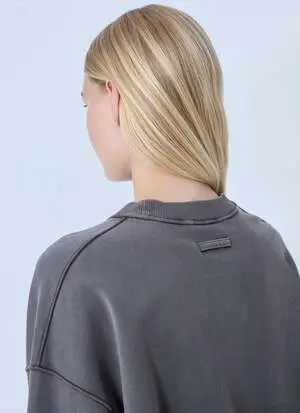 JEAN PAUL GAULTIER Fleece Crewneck Sweatshirt With Embroidered Detail - Gray