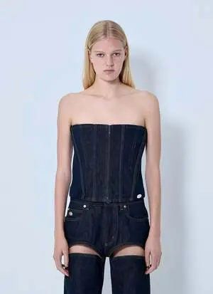 JEAN PAUL GAULTIER Denim Corset - Blue