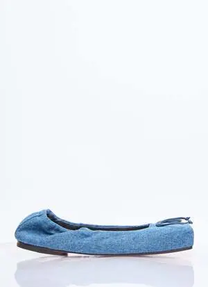Jacquemus Les Ballerines Flats In Denim - Blue
