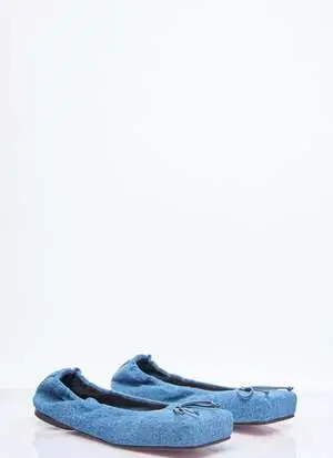 Jacquemus Les Ballerines Flats In Denim - Blue