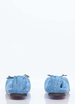 Jacquemus Les Ballerines Flats In Denim - Blue