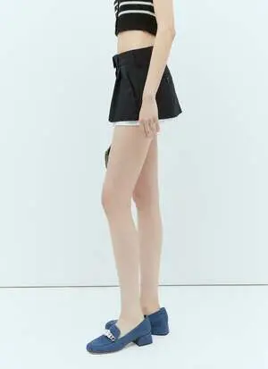 Miu Miu Pleated Pinstripe Mini Skirt
