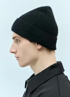 Burberry Ribbed Cashmere Beanie With Ekd Embroidery