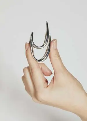 MUGLER V Ring In Brass