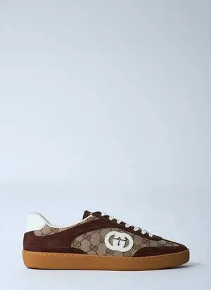 Gucci Interlocking G Low-top Sneakers - Brown