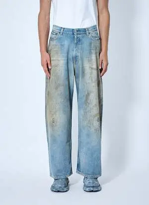 Acne Studios 2023 Baggy Distressed Jeans - Blue