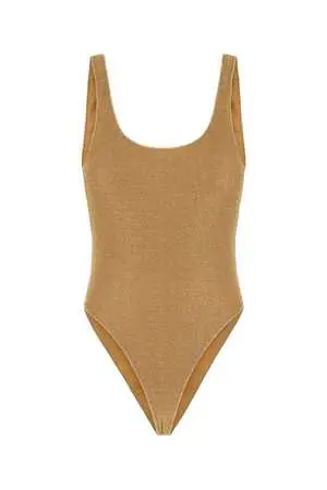 Oseree Lumiere Nylon Blend One Piece Swimsuit - Gold
