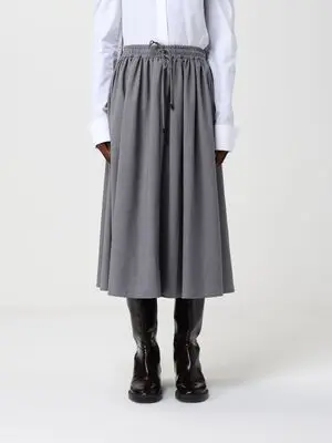 Max Mara Grey Virgin Wool Skirt