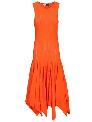 Loewe Openwork Jacquard Tank Dress - Orange