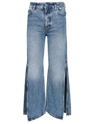 Loewe Slit Denim Trousers - Blue